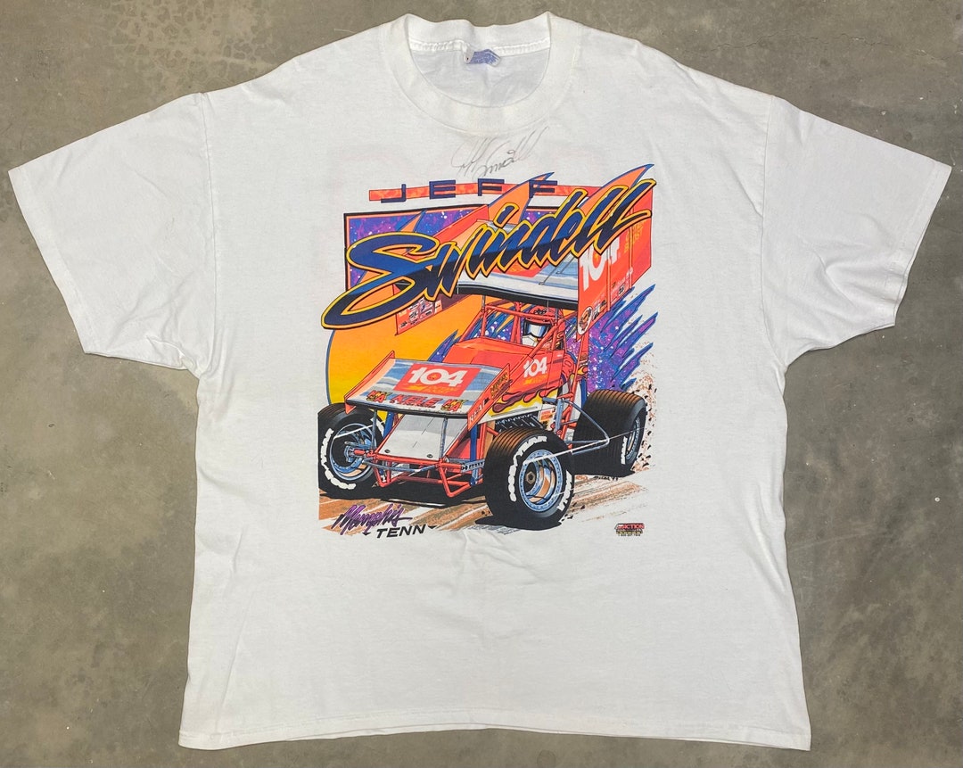Vintage 1998 Jeff Swindell Autographed Neon Sprint Car Tee 2XL - Etsy