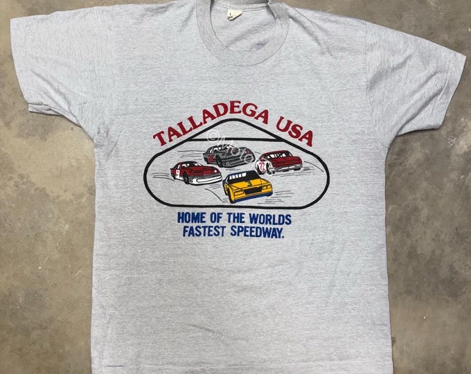 Rare! Vintage 1987 Vintage Talladega Superspeedway Nascar Event Tee ...