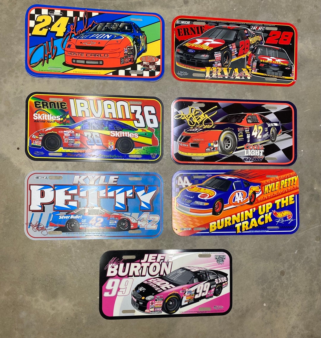 Various Deadstock Nascar License Plates plastic - Etsy