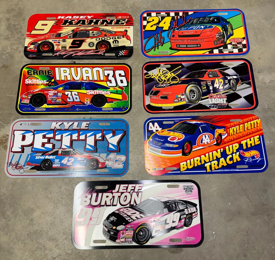 Various Deadstock Nascar License Plates (plastic) - Etsy