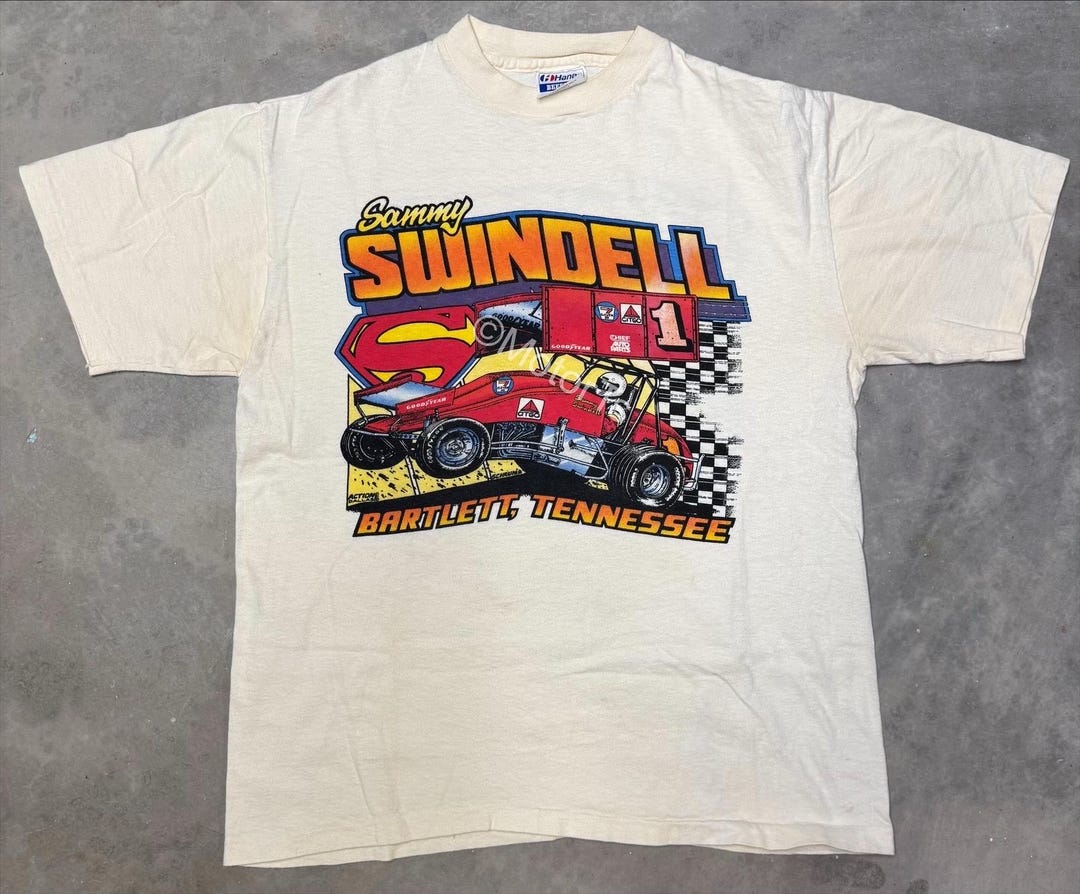 Rare! Vintage 1986 Sammy Swindell Sprint Car Tee - Medium - Etsy