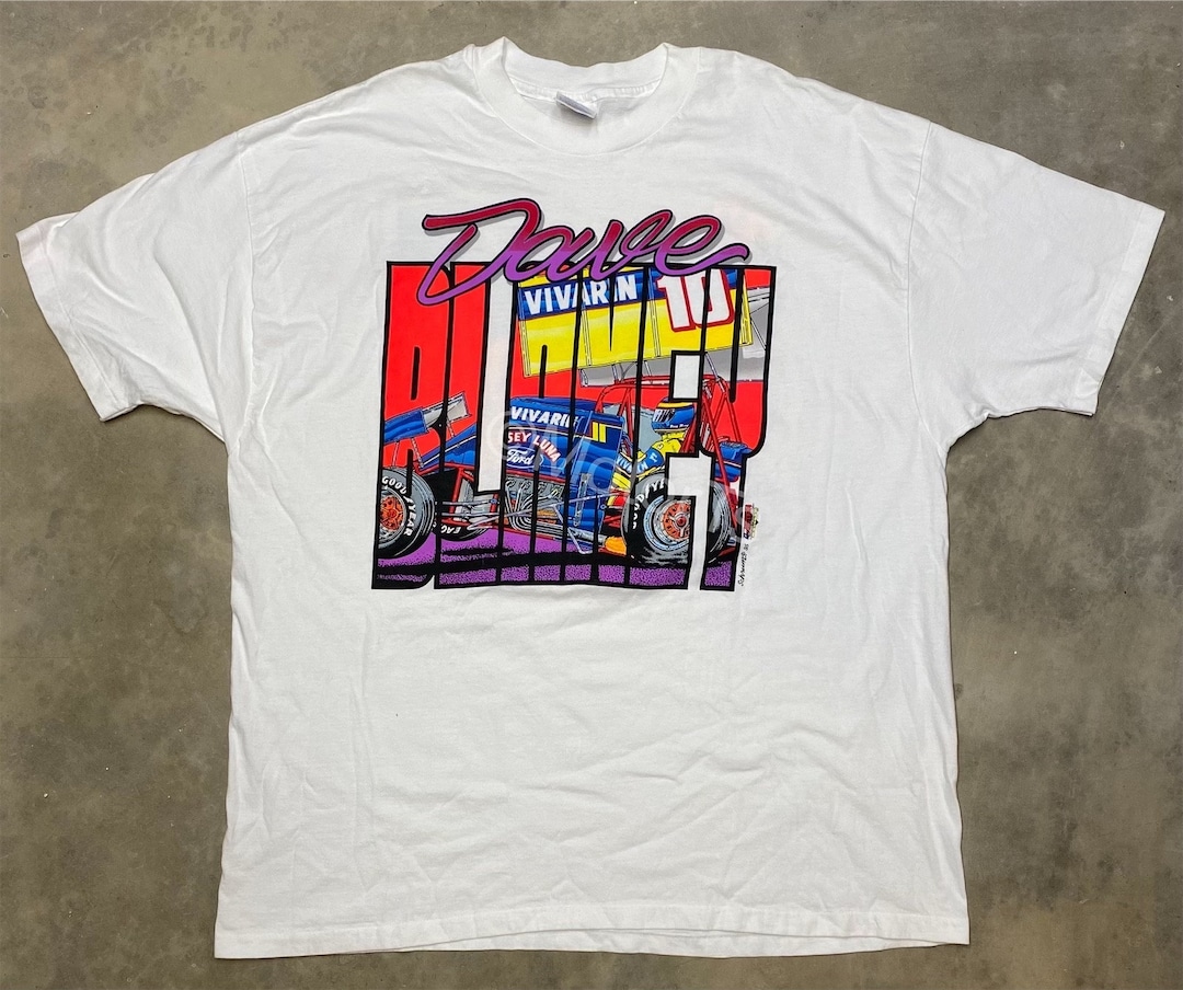 Vintage NOS 1995 Dave Blaney Luna Ford World of Outlaws Sprint Car Tee ...