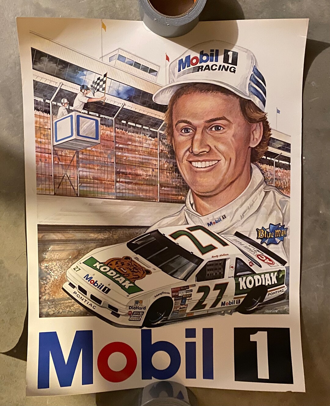 Vintage 1989 Rusty Wallace / Kodiak / Mobil 1 Poster 24 X - Etsy