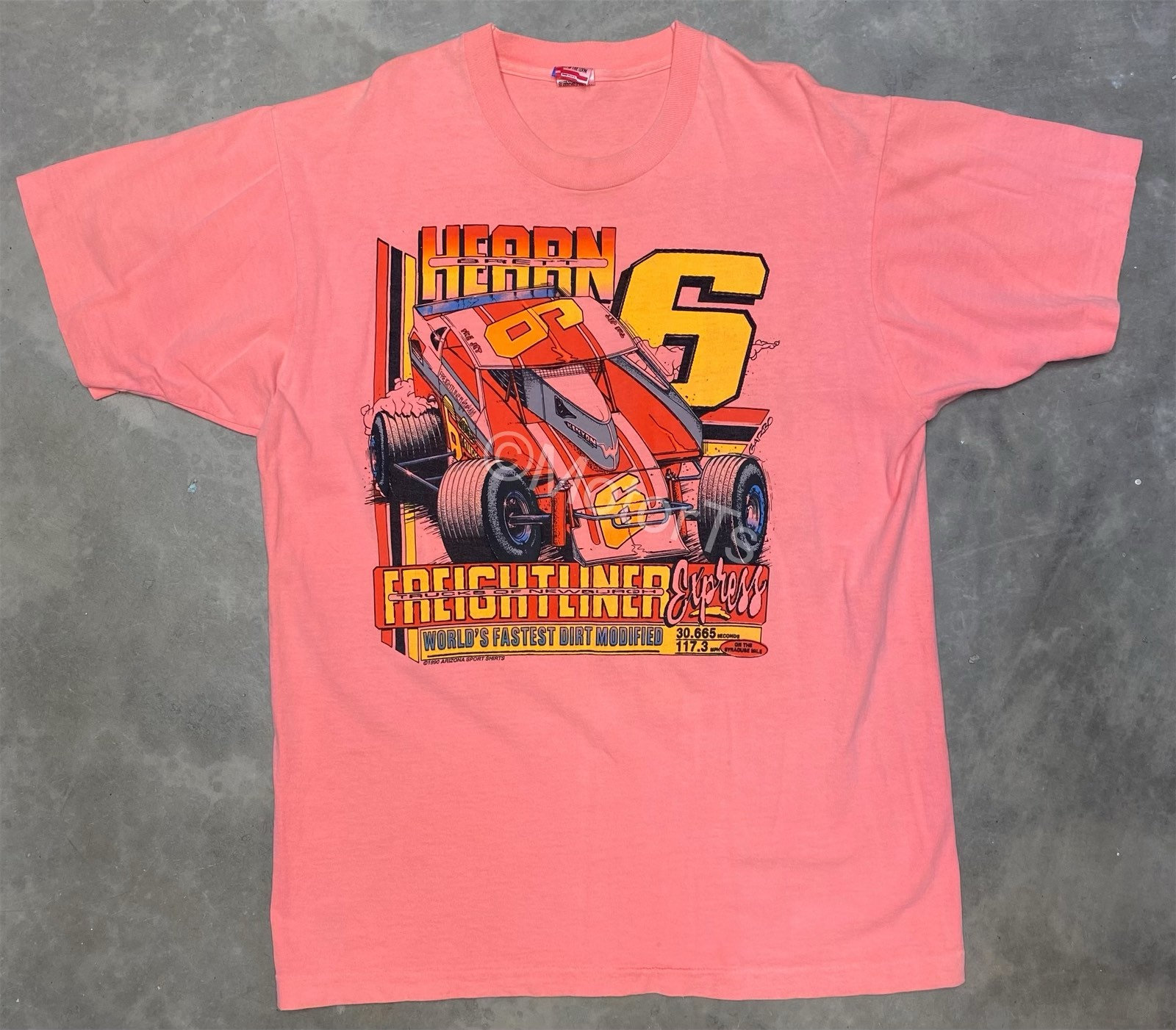 Vintage 1990 Brett The Jet Hearn Worlds Fastest Super Dirt Modified T Shirt