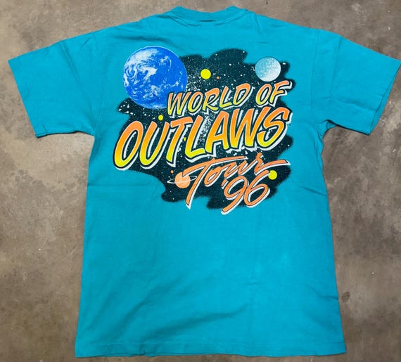 Vintage 1996 Skoal World of Outlaws Sprint Car Tee Sh… - Gem