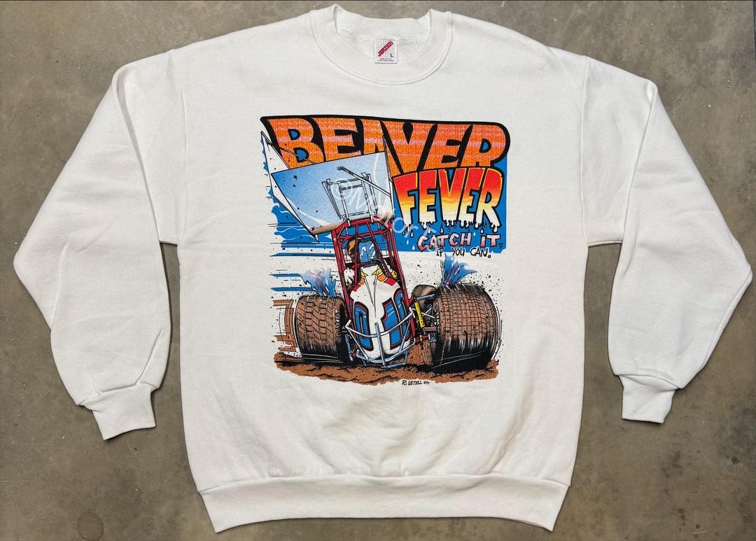 Vintage NOS 1994 Donnie Beaver / Beaver Fever Sprint Car Sweatshirt ...