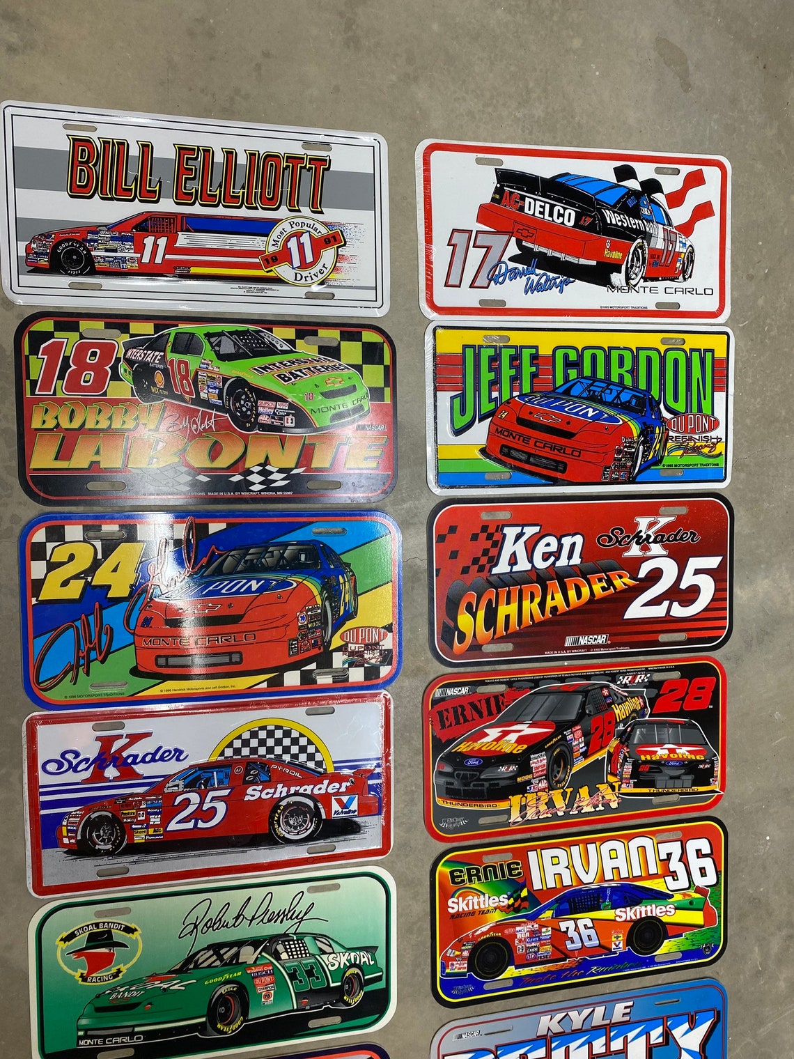 Various Deadstock Nascar License Plates plastic/aluminum - Etsy