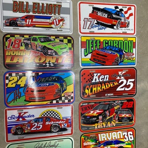 Various Deadstock Nascar License Plates plastic/aluminum - Etsy