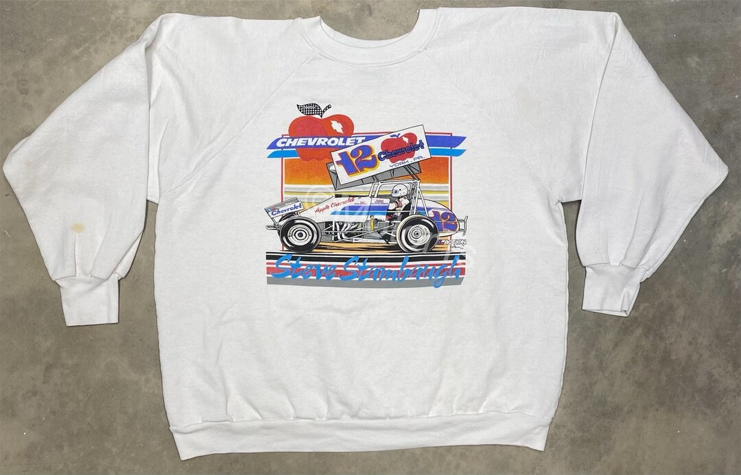 Vintage Steve Stambaugh Apple Chevrolet Sprint Car Crewneck - XL - Etsy