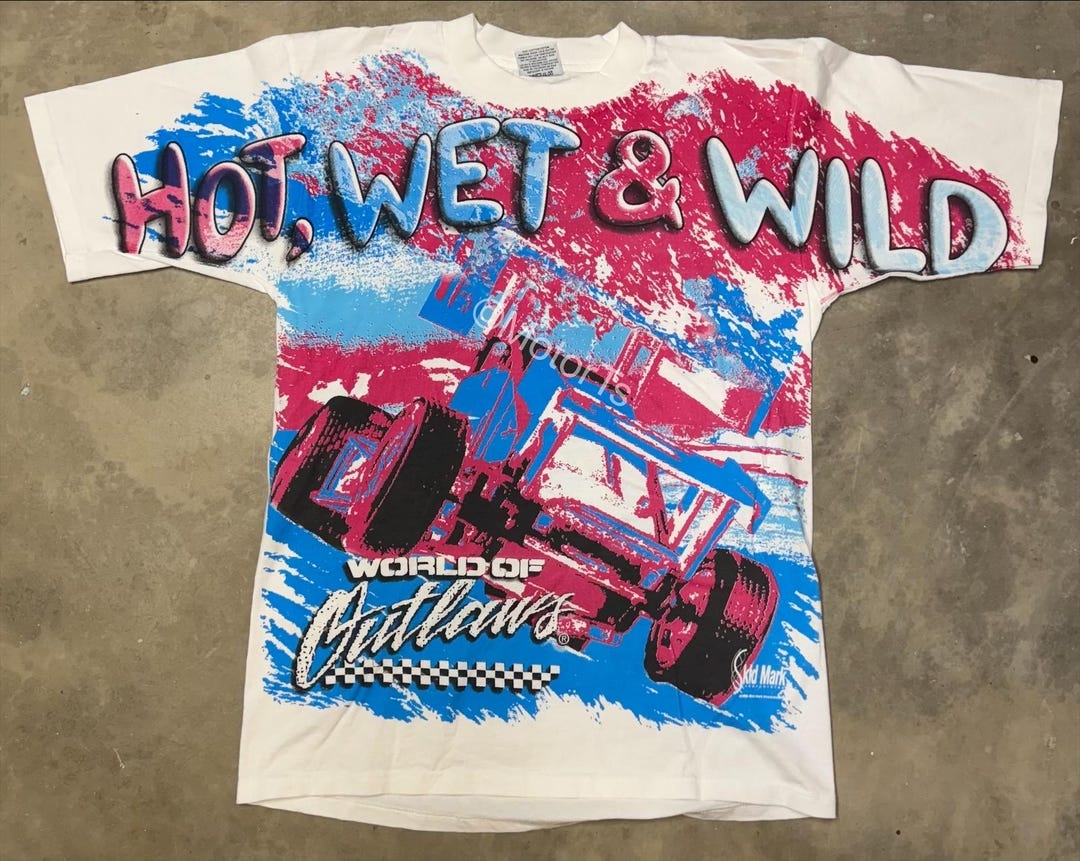 Vintage 1996 Skoal World of Outlaws Sprint Car West Coast Tour AOP Tee ...