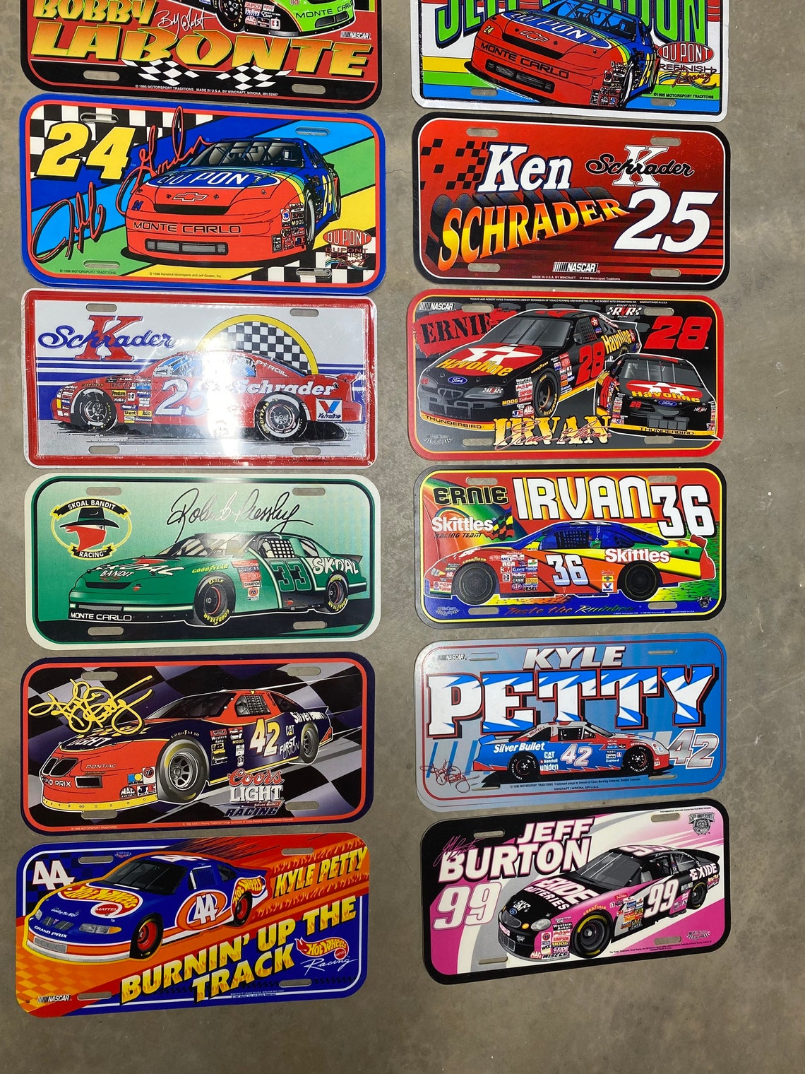 Various Deadstock Nascar License Plates plastic/aluminum - Etsy