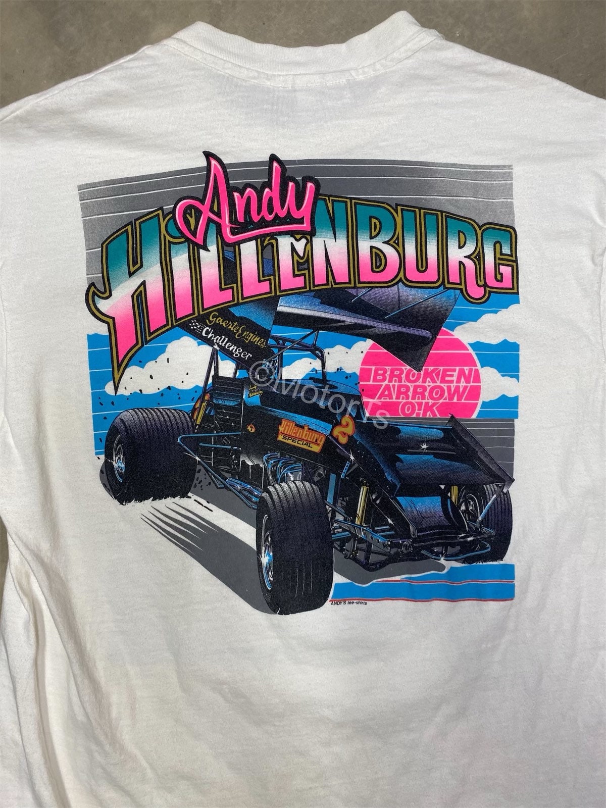 Rare! Vintage 1990s Andy Hillenburg World of Outlaws Sprint Car Tee ...