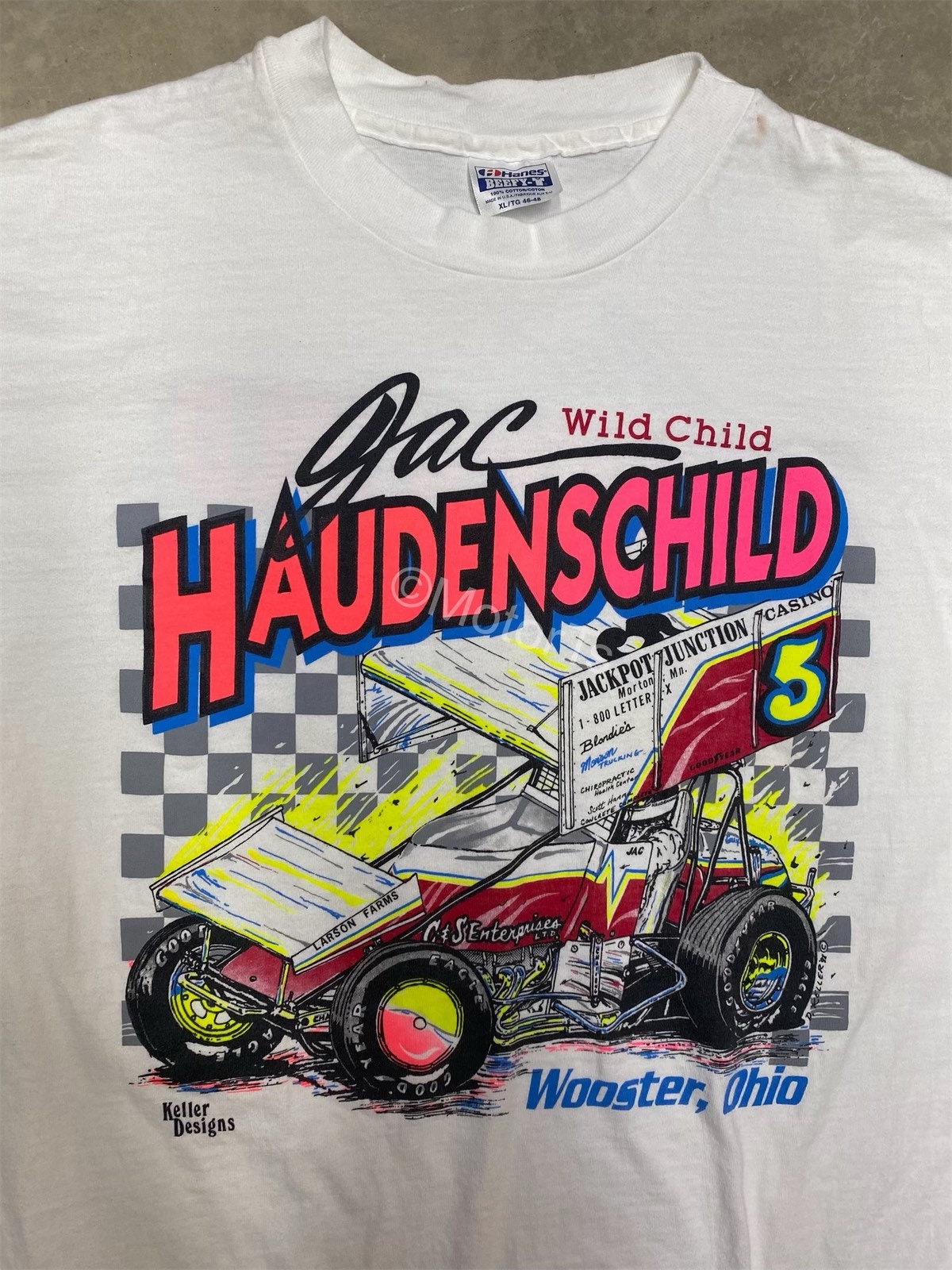 Rare! Vintage 1991 Jac Haudenschild The Wild Child Sprint Car Tee sold ...