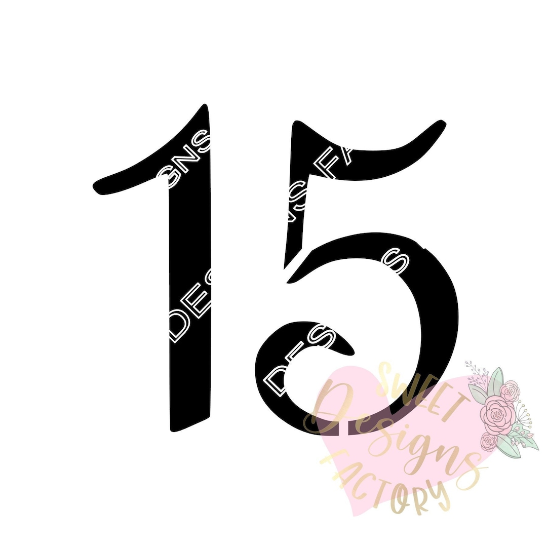Number Fifteen Cookie Stencil DG174 - Etsy