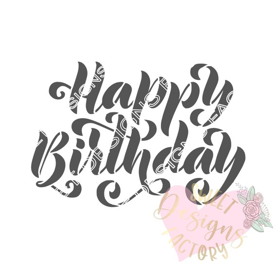 Happy Birthday Cookie Stencil WA64 - Etsy