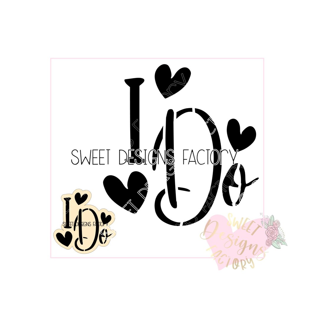 Wedding Engagement Cookie Stencil I Do DN136 - Etsy