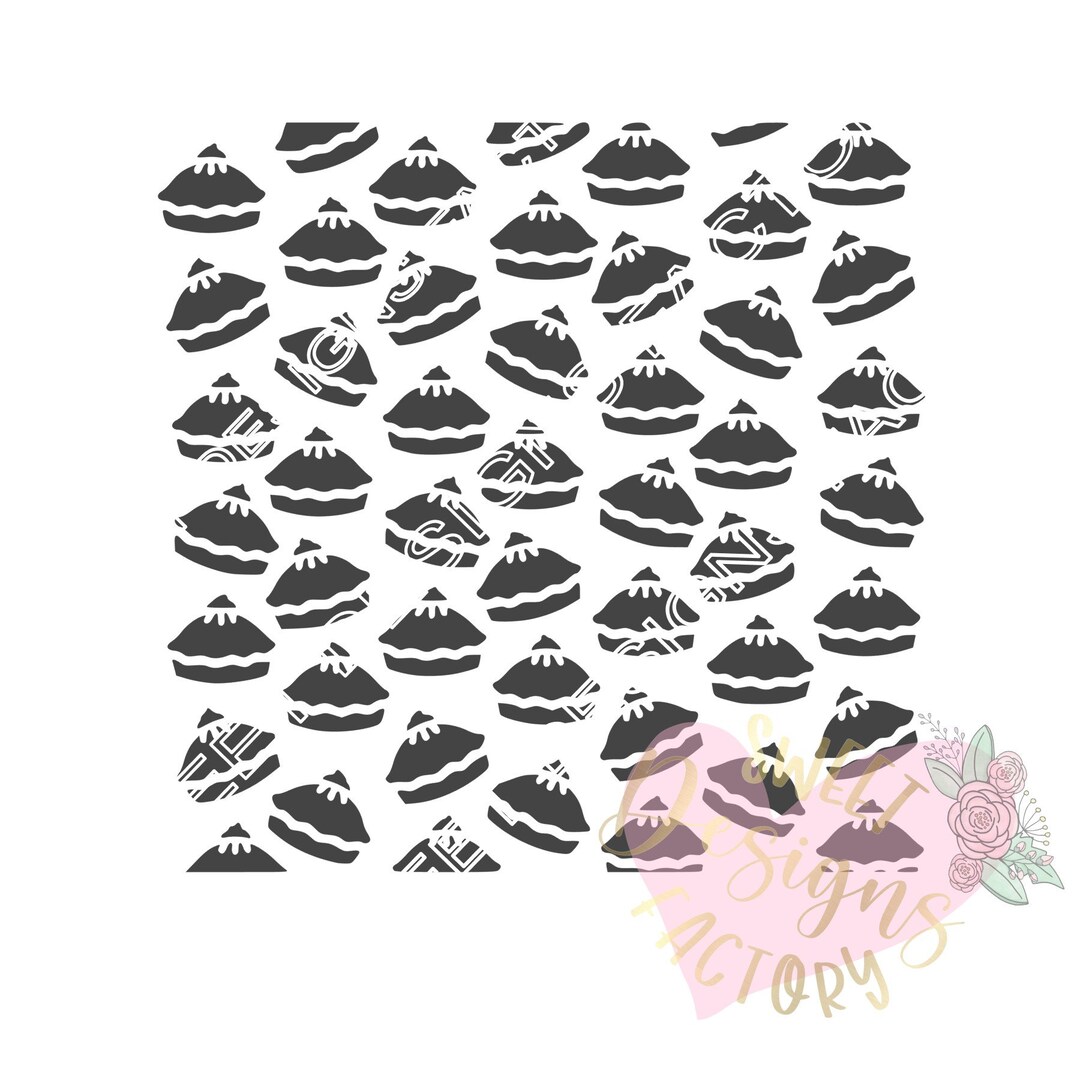 Pie Background Pattern Cookie Stencil WA528 - Etsy