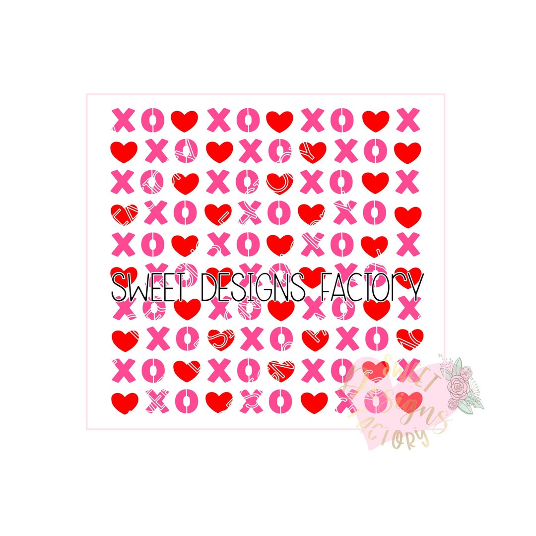 2 Layers XO Background Pattern Cookie Stencil DN63 - Etsy