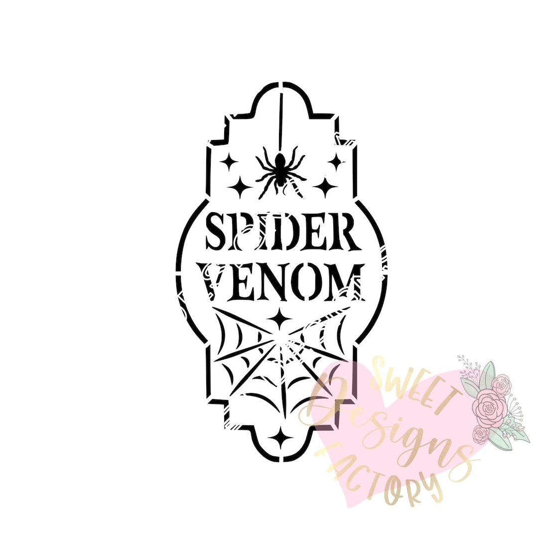 Halloween Spider Venom Potion Label Cookie Stencil H120 - Etsy