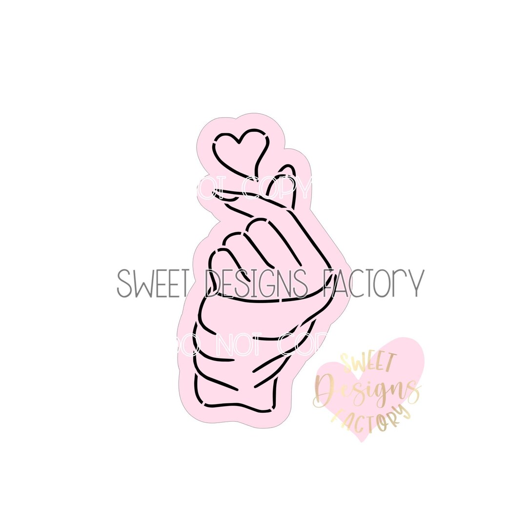 Valentine Heart Hand Paint Your Own PYO Cookie Stencil. Matching Cutter ...