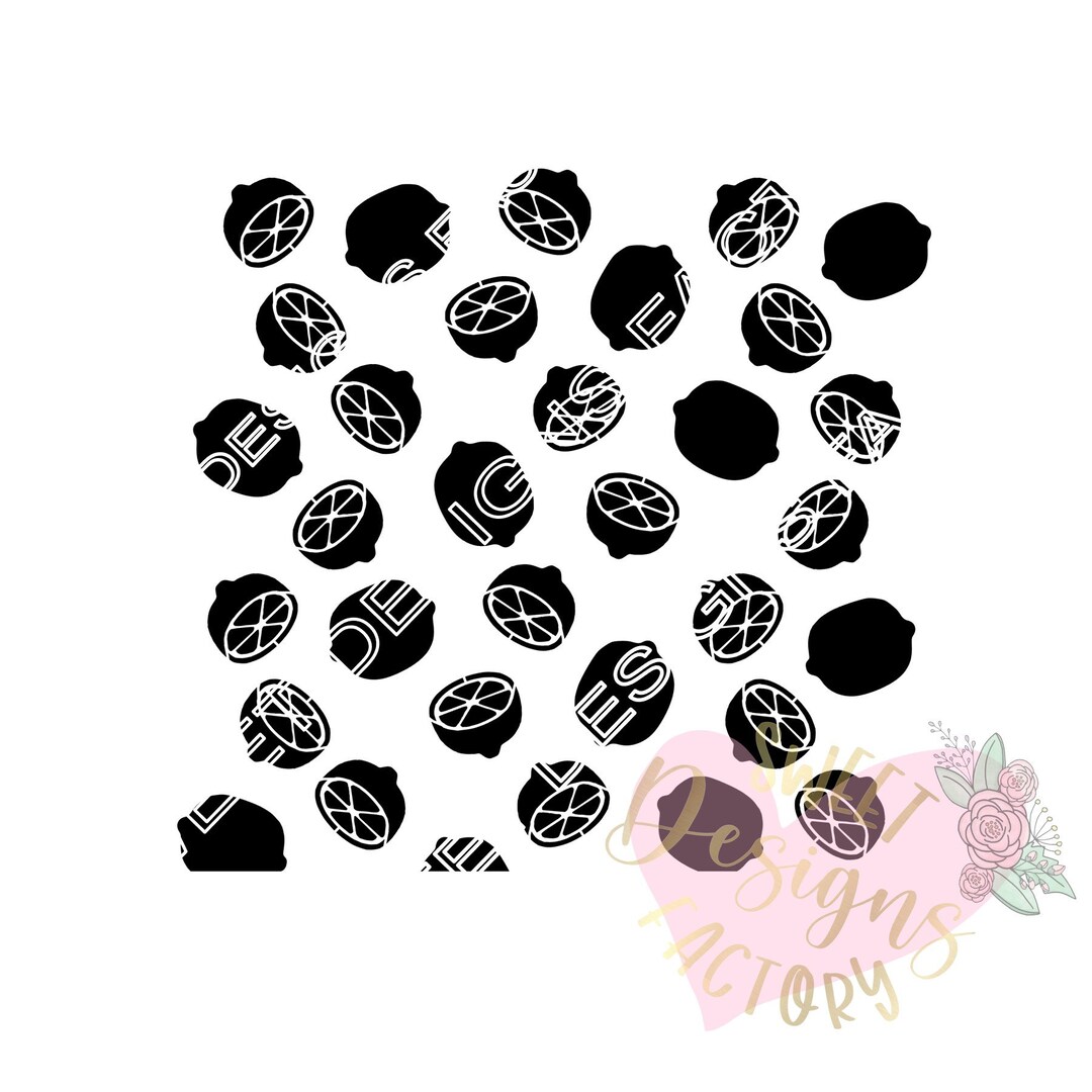 Citrus Background Pattern Cookie Stencil WF229 - Etsy