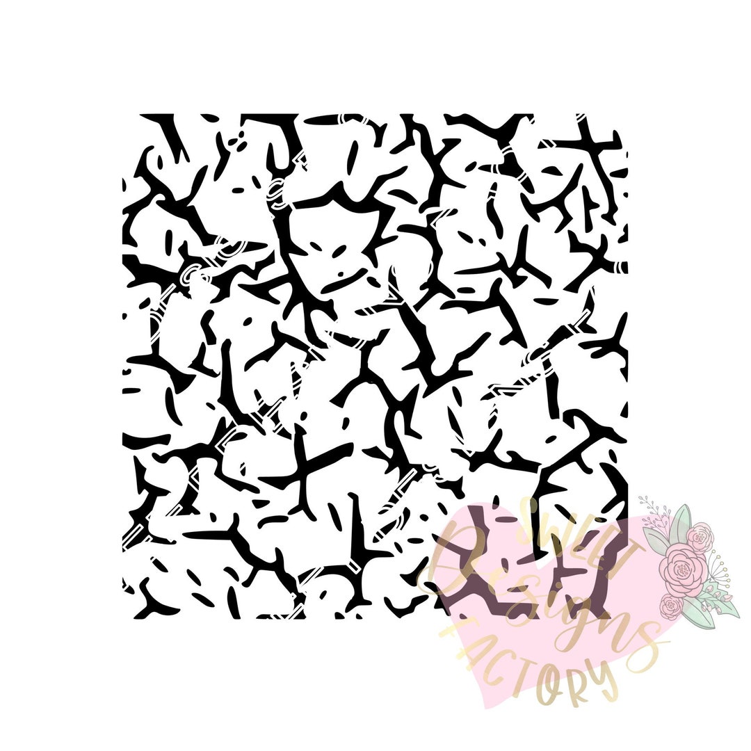 Crackle Background Pattern Cookie Stencil BTC91 - Etsy