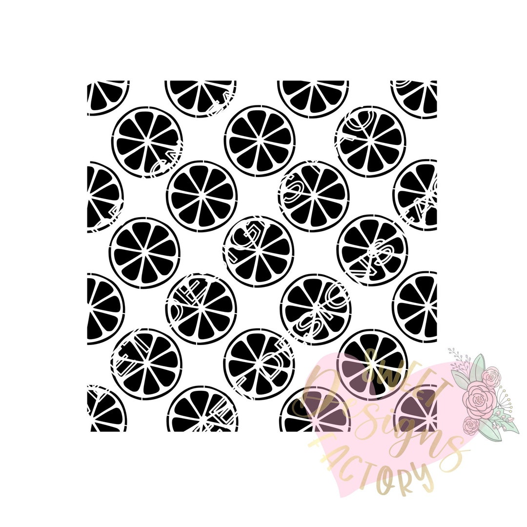 Citrus Background Pattern Cookie Stencil WF222 - Etsy