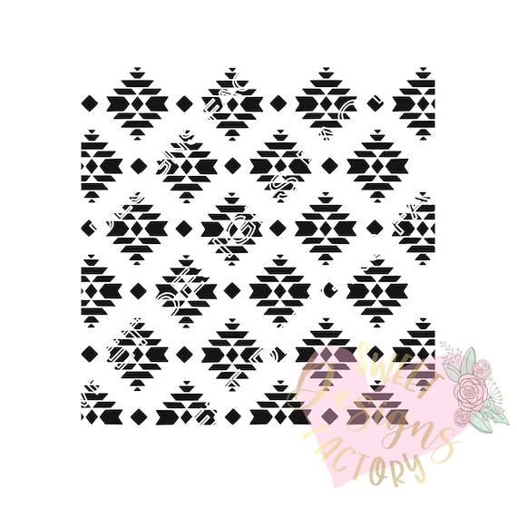 Aztec Pattern Stencil