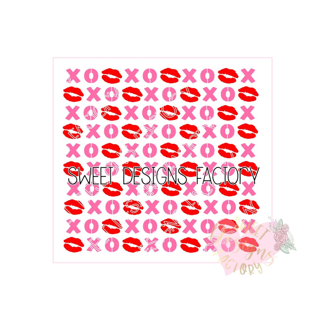 2 Layers XO Background Pattern Cookie Stencil DN64 - Etsy