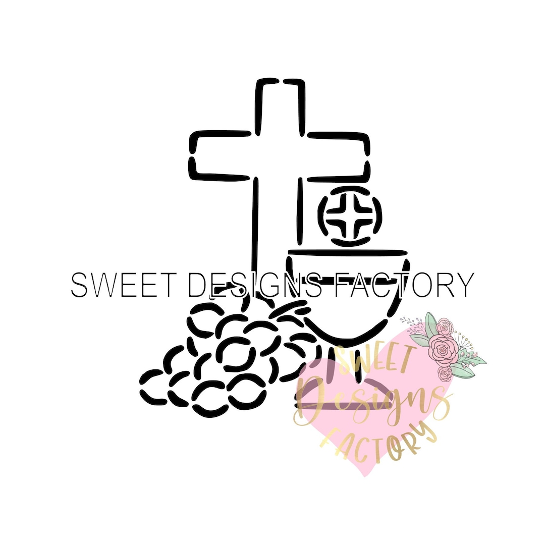 First Communion PYO Cookie Stencil Matching Cookie Cutter Available ...