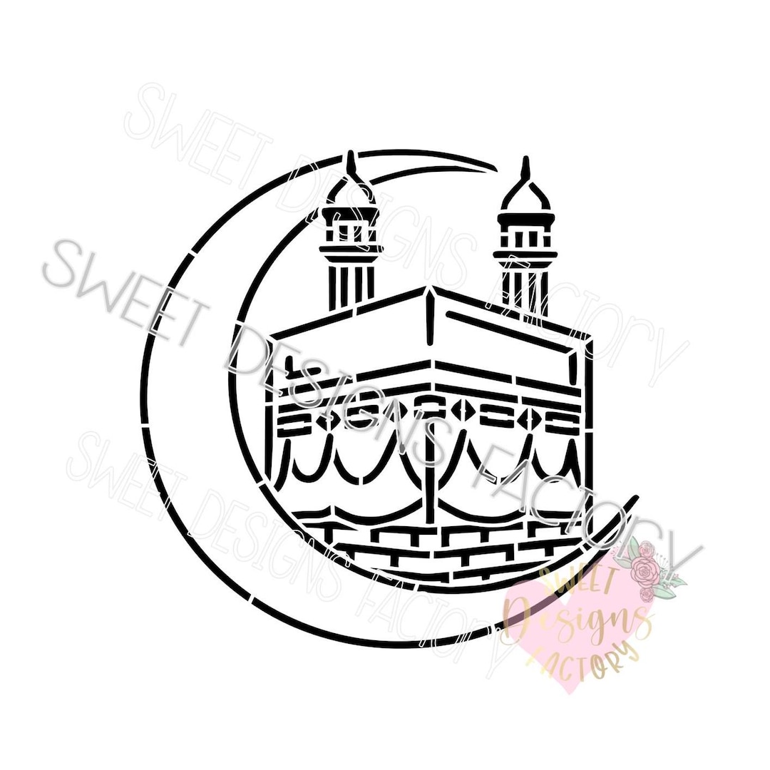 Mecca Kaaba PYO Cookie Stencil. Matching Cookie Cutter Available RD011 ...