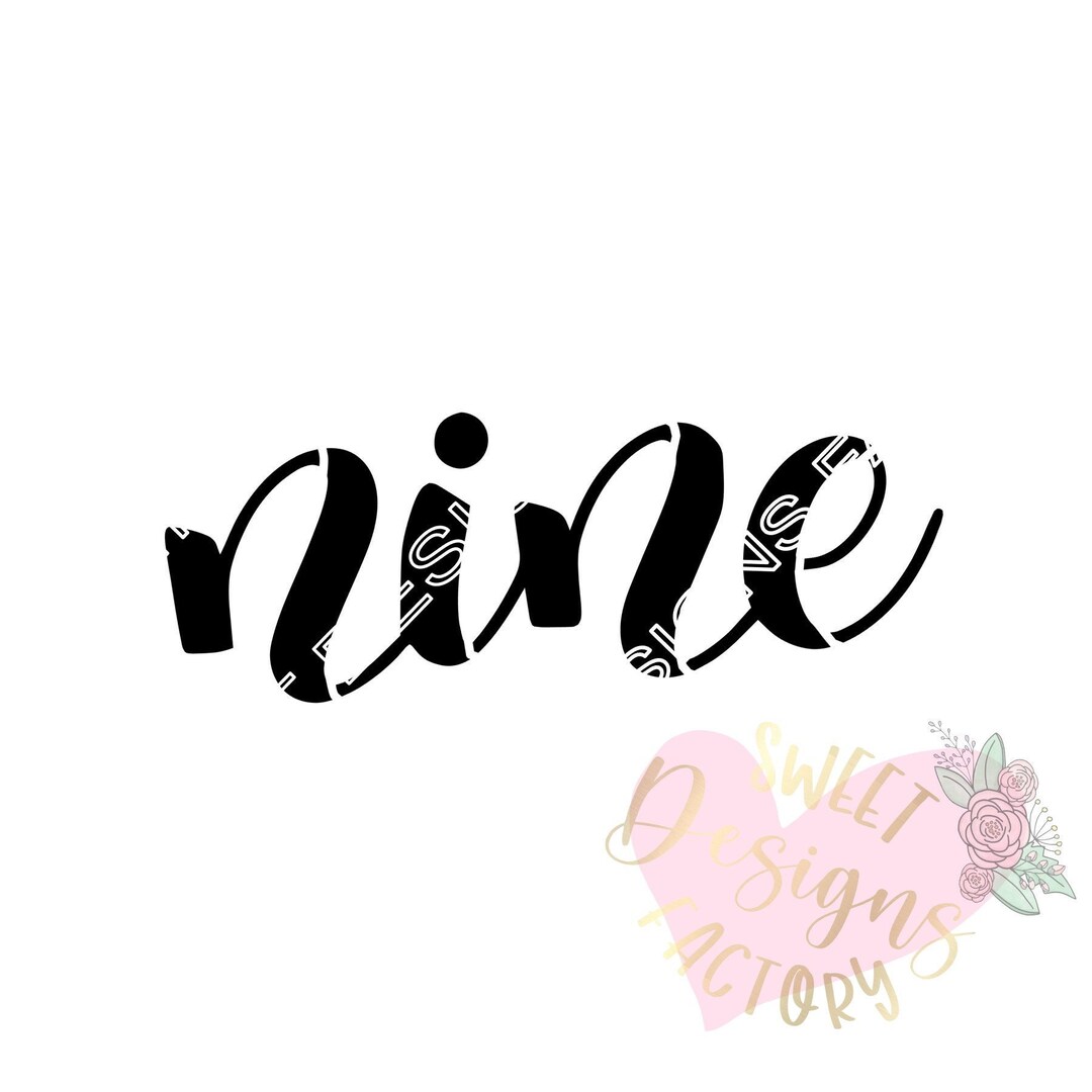 Number Nine Cookie Stencil DH22 - Etsy