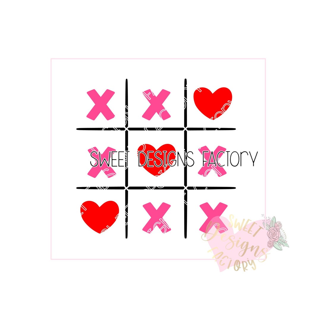Valentine Tic Tac Toe 3 Layers Cookie Stencil three Stencils Included ...