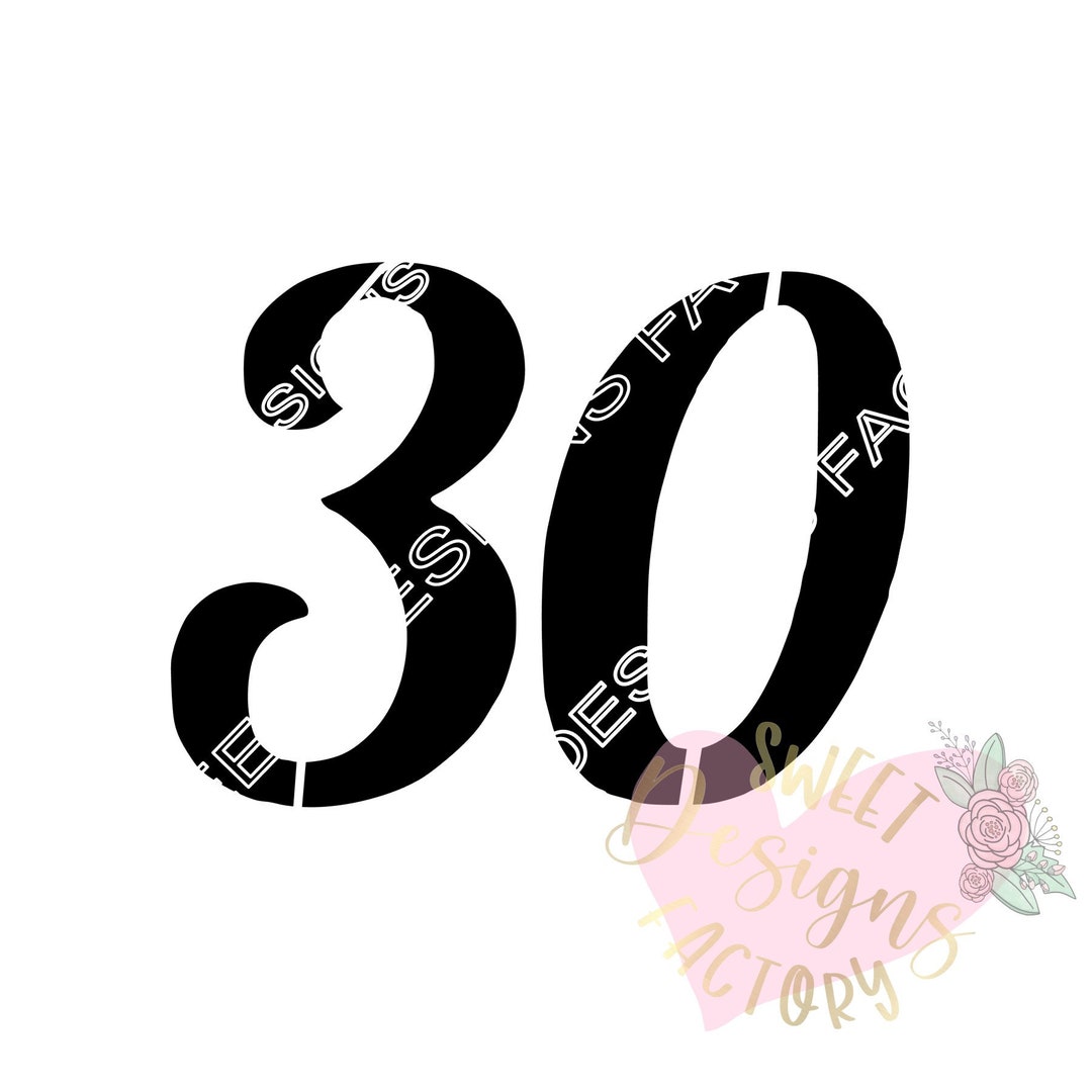 Number 30 Cookie Stencil Birthday Anniversary JB542 - Etsy
