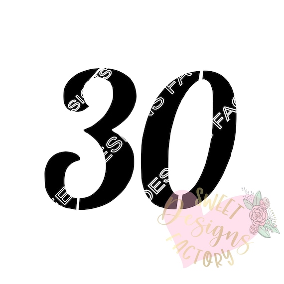 Number 30 Cookie Stencil Birthday Anniversary JB542 - Etsy