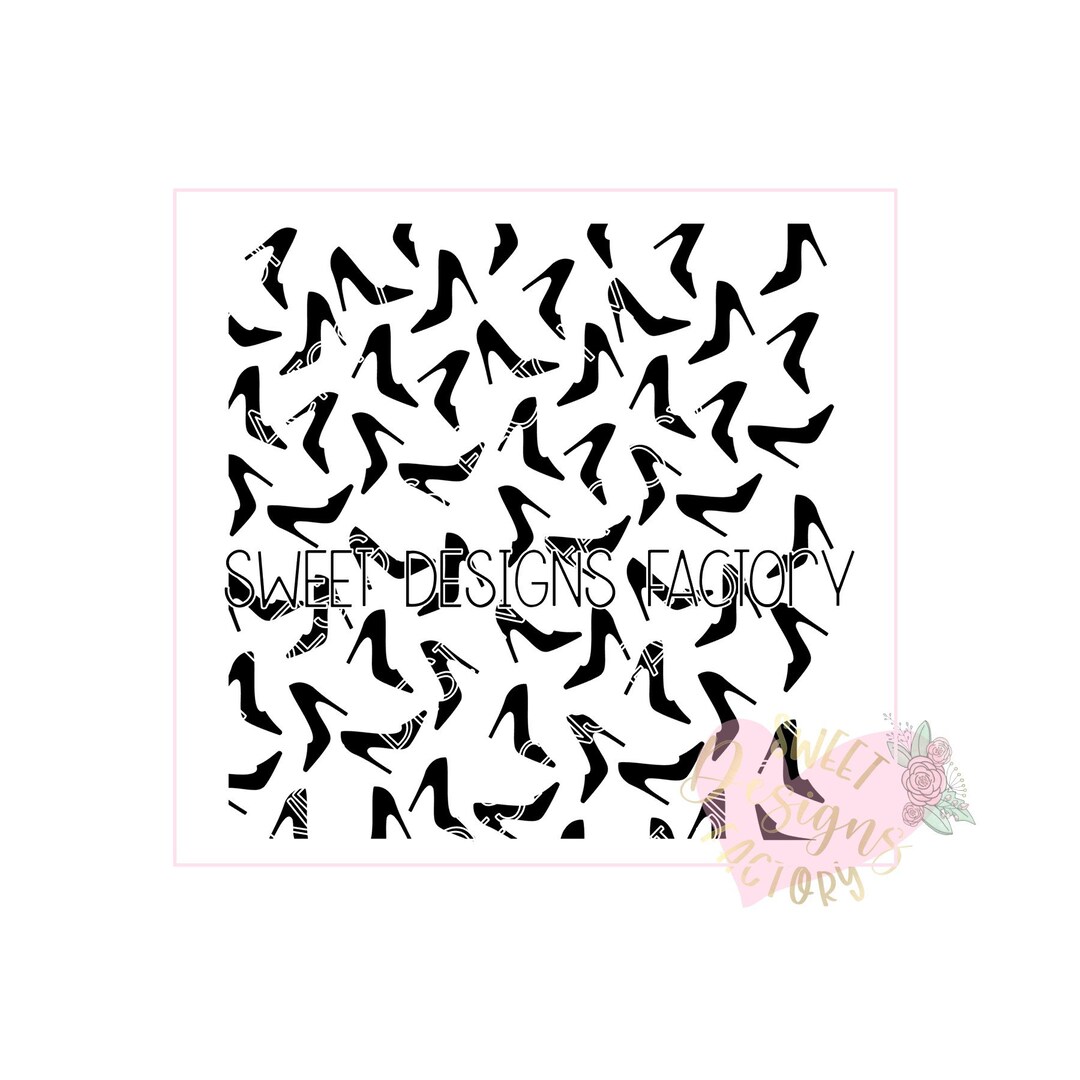 High Heels Background Cookie Stencil DN72 - Etsy