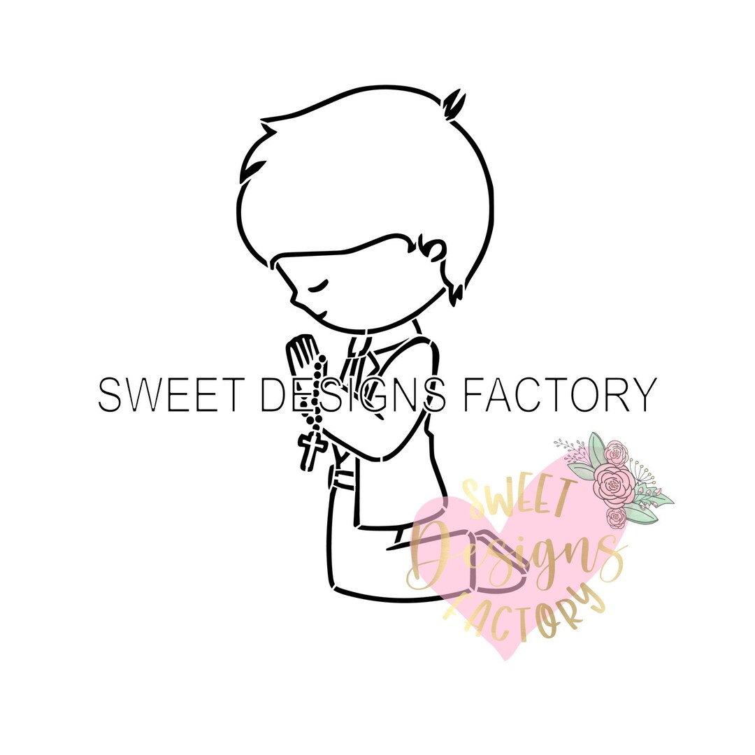 First Communion Boy PYO Cookie Stencil. Matching Cookie Cutter ...