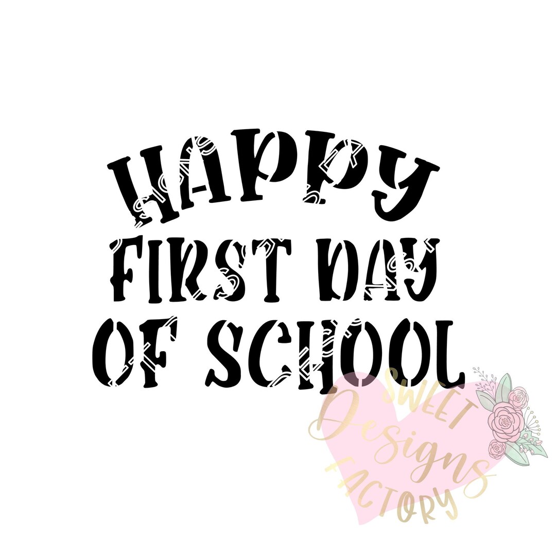 Happy First Day of School Cookie Stencil WA211 - Etsy