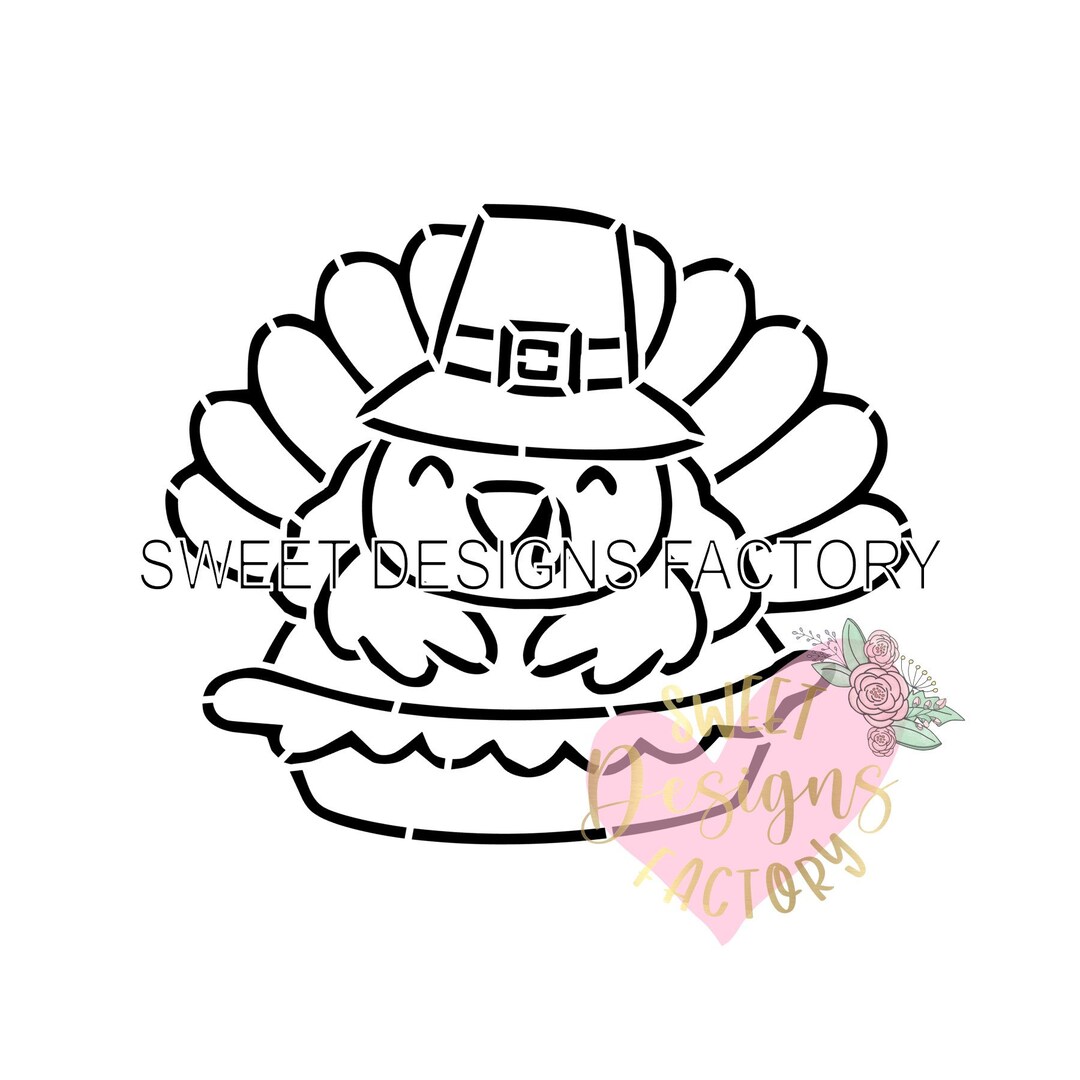 Thanksgiving PYO Cookie Stencil Matching Cookie Cutter Available H239 ...