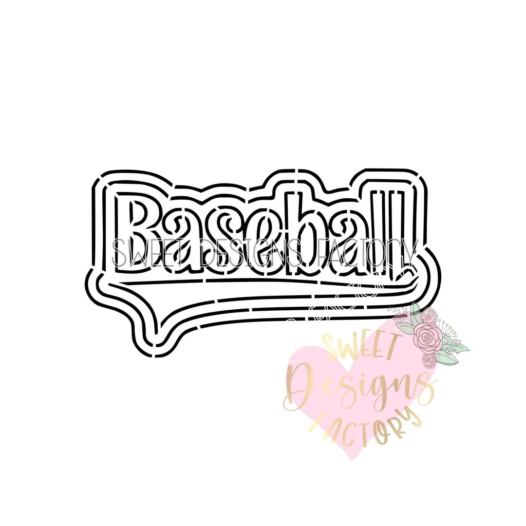 Baseball PYO Cookie Stencil. Matching Cookie Cutter Available AL001 - Etsy