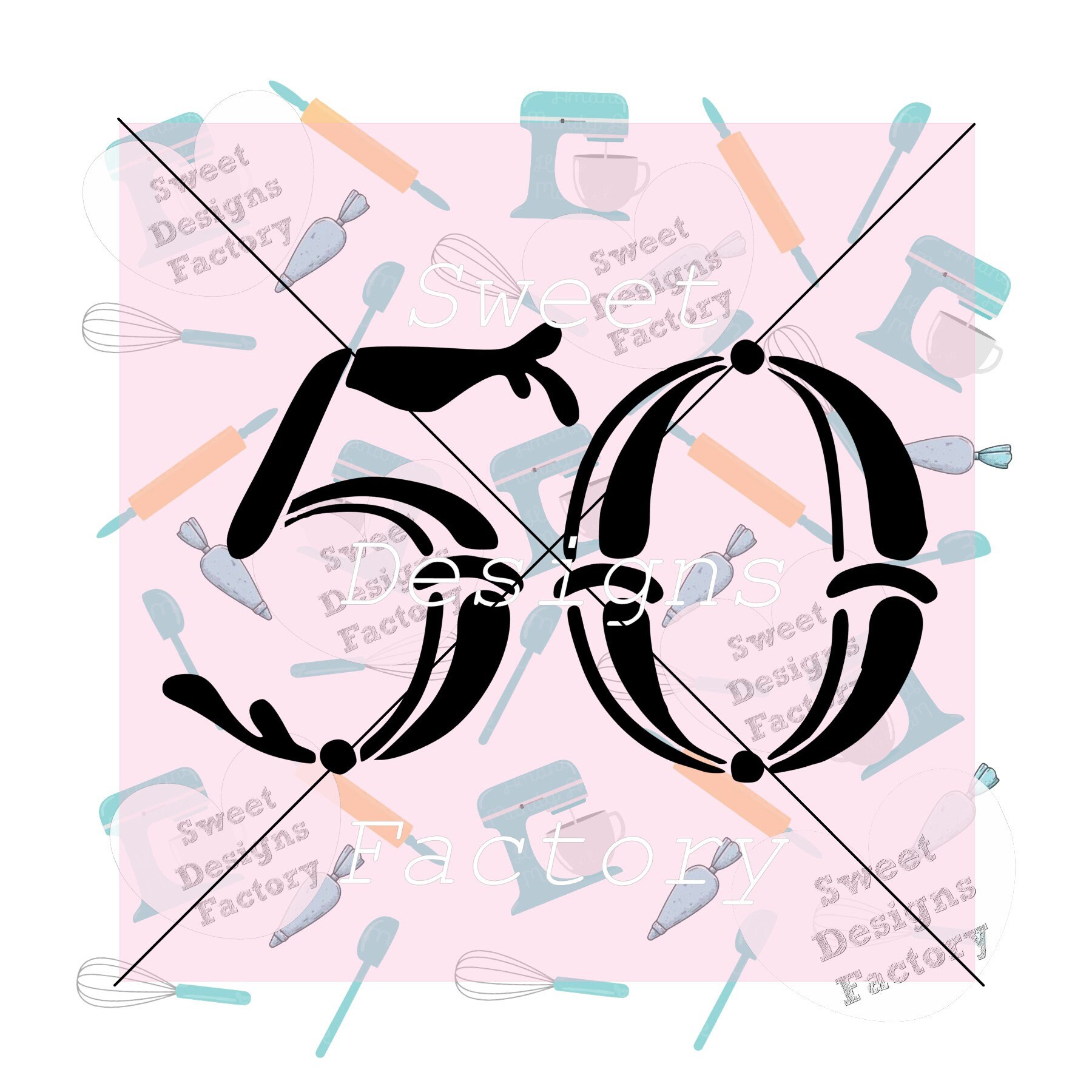 Number 50 cookie stencil birthday anniversary JB539 | Etsy