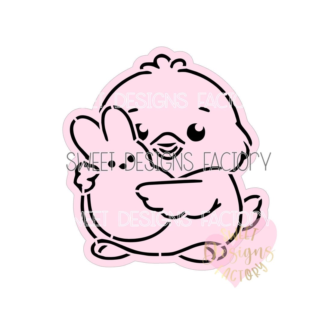 Easter Chick Peep Paint Your Own PYO Cookie Stencil. Matching Cutter ...