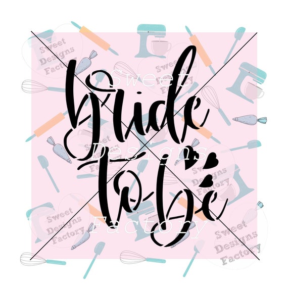 Wedding bride to be words cookie stencil JB49 | Etsy