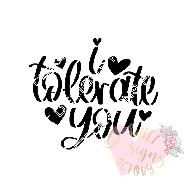 I Tolerate You Card - Etsy