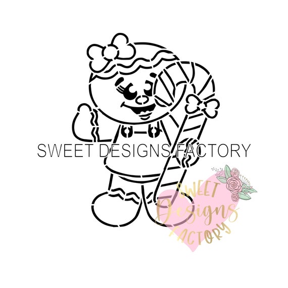 Gingerbread Girl Stencil