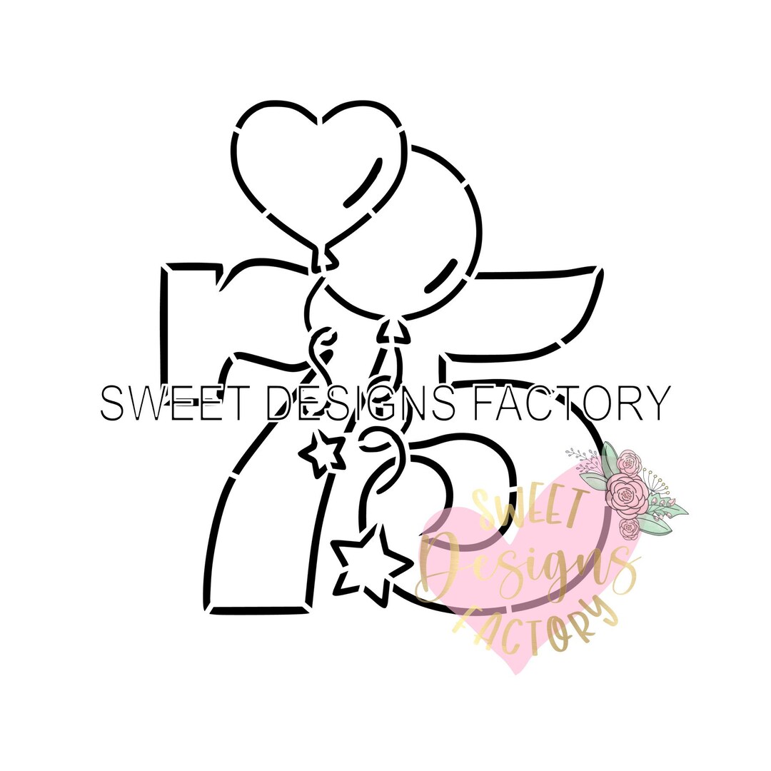 Number Seventy Five Birthday Anniversary PYO Cookie Stencil. Matching ...