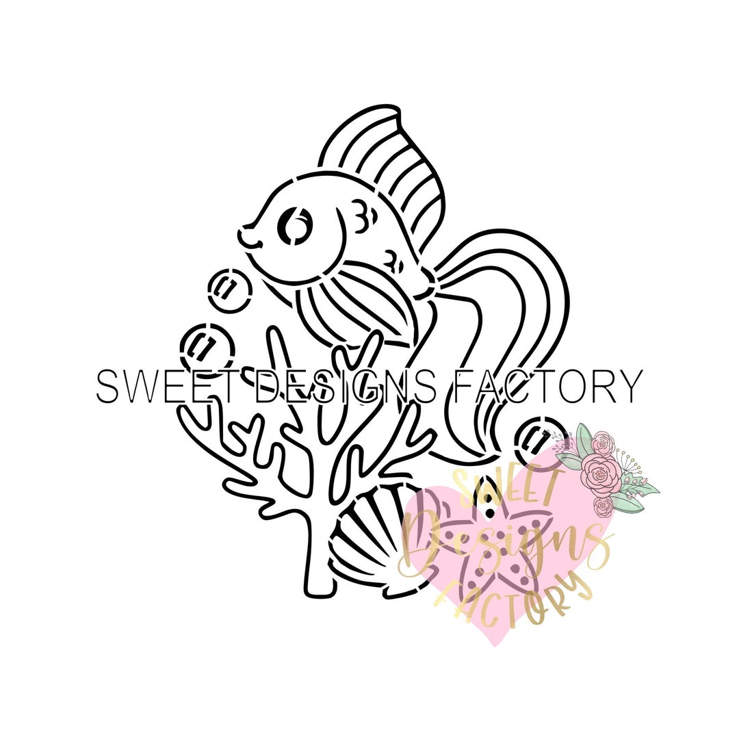 Summer Under the Sea Tropical Fish PYO Cookie Stencil. Matching Cookie ...