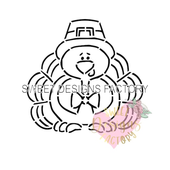 Thanksgiving PYO Cookie Stencil Pilgrim Turkey Matching Cookie - Etsy