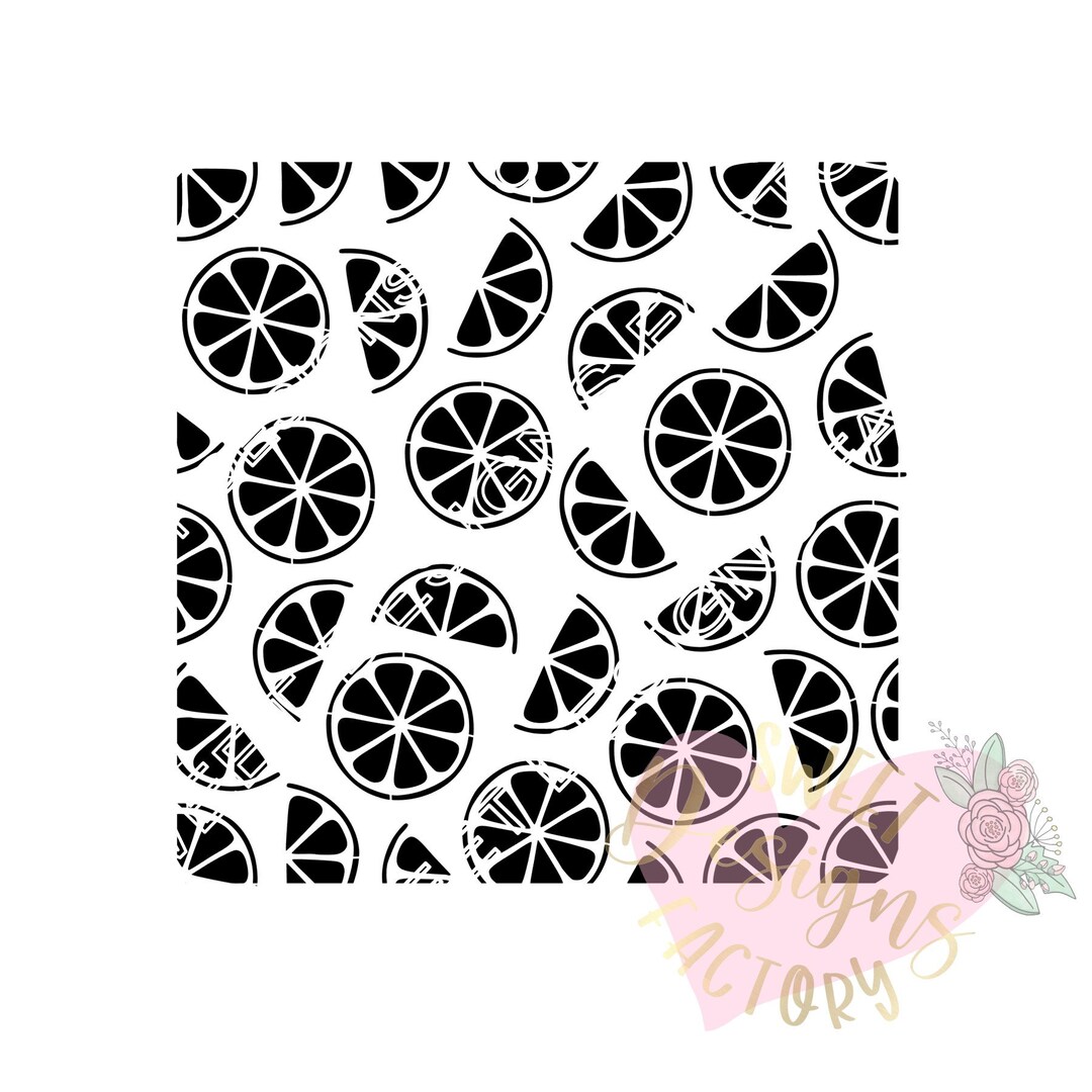 Citrus Background Pattern Cookie Stencil WF219 - Etsy