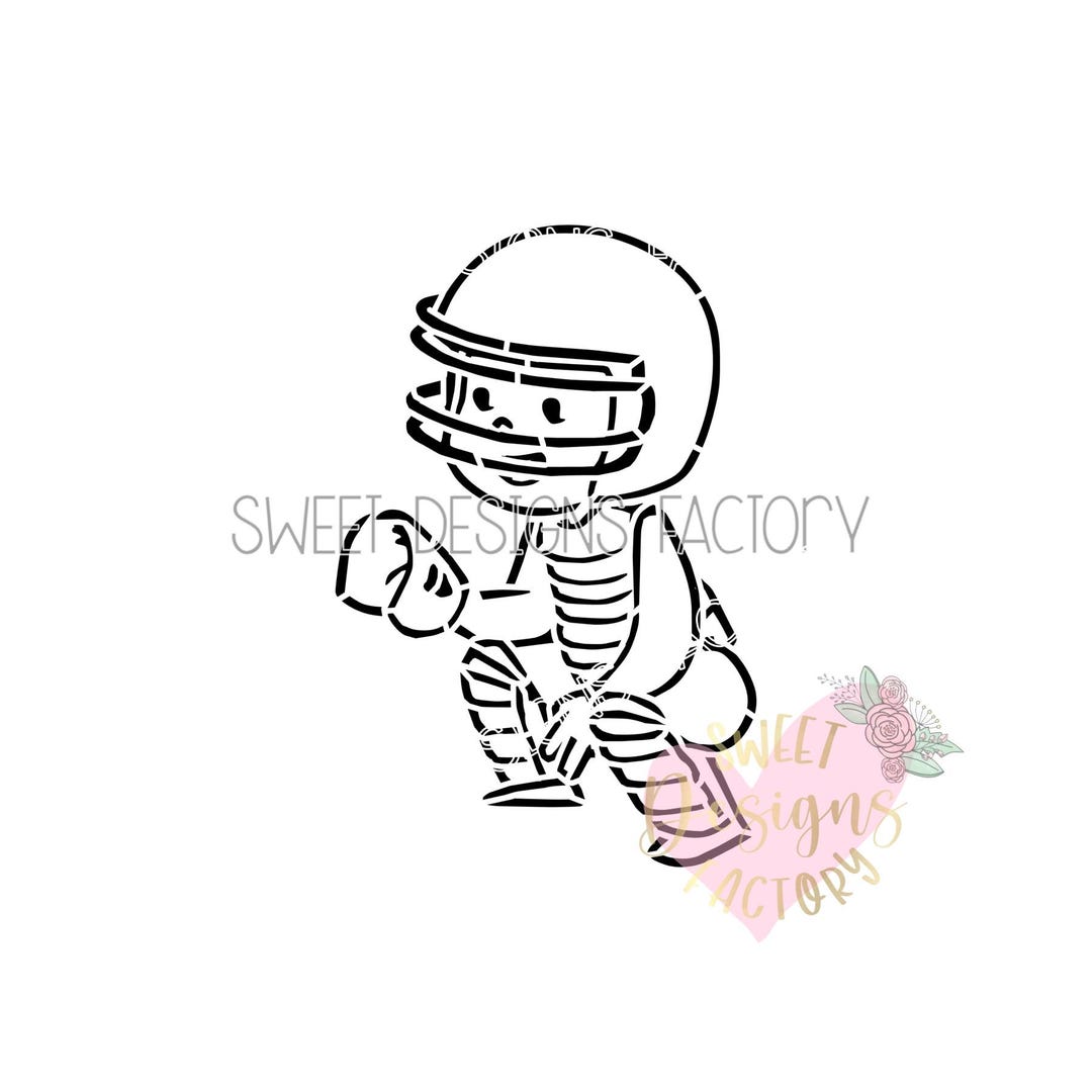 Baseball Player PYO Cookie Stencil. Matching Cookie Cutter Available ...